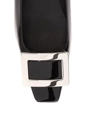ROGER VIVIER Belle Buckled Ballerina Flats - Black