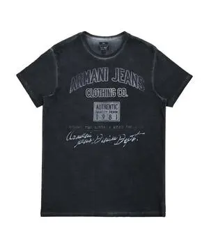 Emporio Armani T-shirt With Round Neck And Short Sleeves - Black