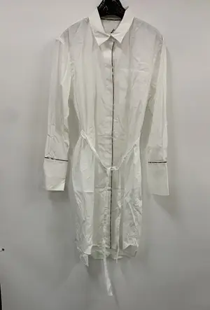 Burberry Long-sleeved Shirt Dress With Belt