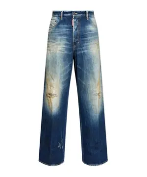 Dsquared2 Loose Fit Distressed Jeans - Blue