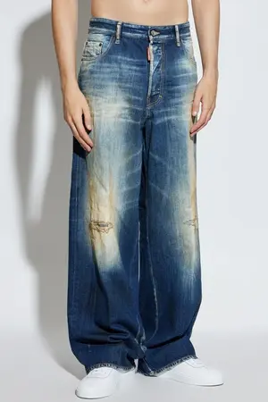 Dsquared2 Loose Fit Distressed Jeans - Blue