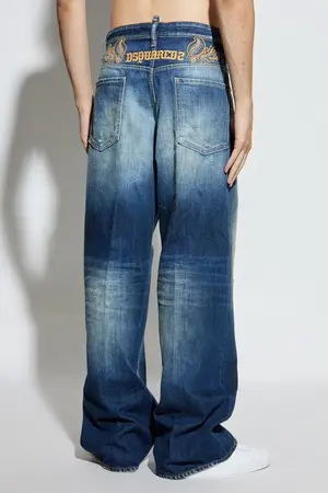 Dsquared2 Loose Fit Distressed Jeans - Blue