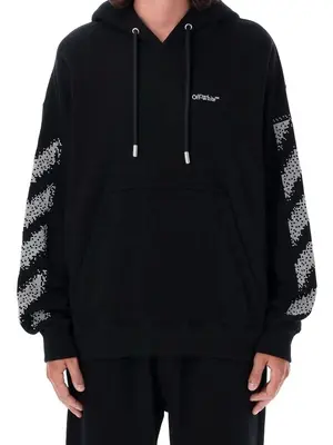 Off-White Logo Print Hoodie - Black