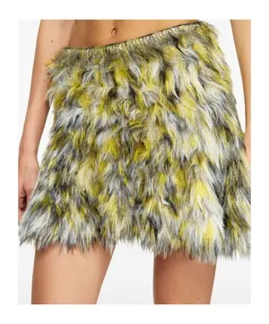DIESEL® Fluffy Jacquard Knit Mini Skirt - Nude