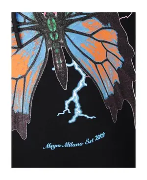 MSGM Graphic Print Cotton Hoodie
