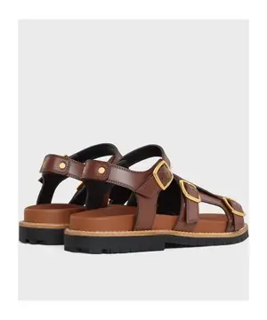 Celine Mino Sandal In Calfskin With Adjustable Buckles