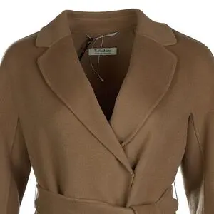 Max Mara Esturia Belted Long-sleeved Coat - Camel