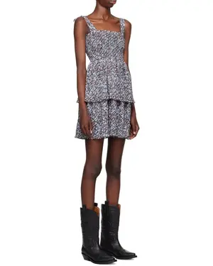 GANNI Patterned Layered Dress