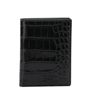 TOM FORD Logo Folding Card Holder - Black