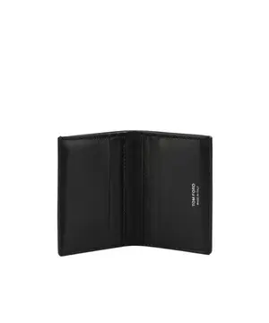 TOM FORD Logo Folding Card Holder - Black