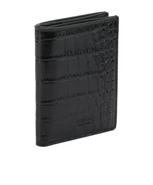 TOM FORD Logo Folding Card Holder - Black