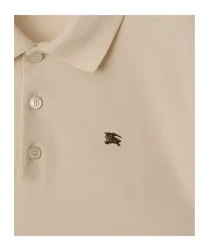 Burberry Logo Embroidered Short Sleeved Polo Shirt