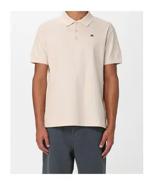 Burberry Logo Embroidered Short Sleeved Polo Shirt