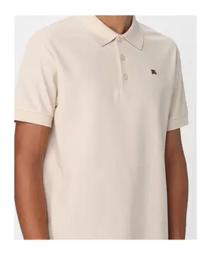 Burberry Logo Embroidered Short Sleeved Polo Shirt