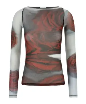 JEAN PAUL GAULTIER Printed Sheer Long Sleeve T-shirt