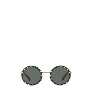 Valentino Garavani Round Embellished Sunglasses - Gray