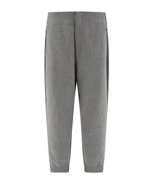 Thom Browne Colour-block Tapered Track Pants - Medium Grey