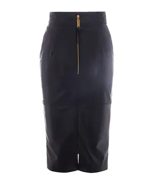 Elisabetta Franchi High-waist Embossed Logo Pencil Skirt