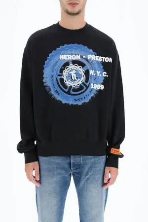 Heron Preston Logo Print Long Sleeve Sweatshirt