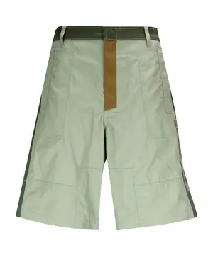 DIESEL® Logo Patch Bermuda Shorts - Gray