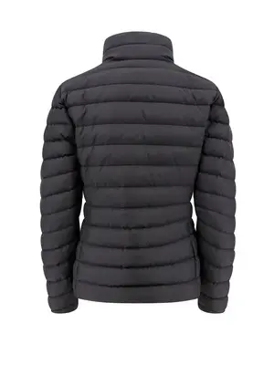Moncler Grange Diagonal-quilted Short Down Jacket - Black