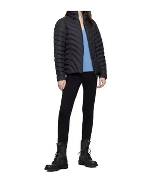 Moncler Grange Diagonal-quilted Short Down Jacket - Black