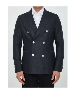 TONELLO Double-breasted Flannel Jacket