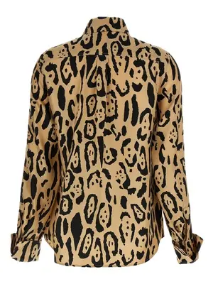 Sportmax Animal Print Long Sleeve Shirt