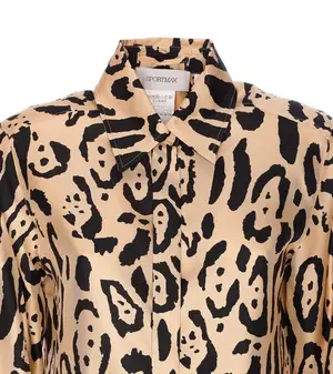 Sportmax Animal Print Long Sleeve Shirt