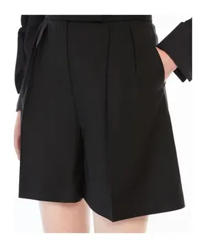 Max Mara Jessica Pleated Detail Shorts - Black