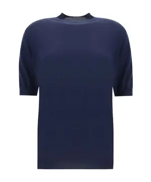 Bottega Veneta Logo Embroidered Knitted Top