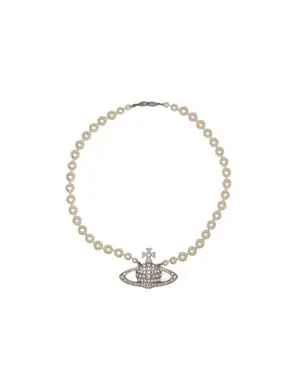 VIVIENNE WESTWOOD Orb Charm Embellished Necklace - Yellow
