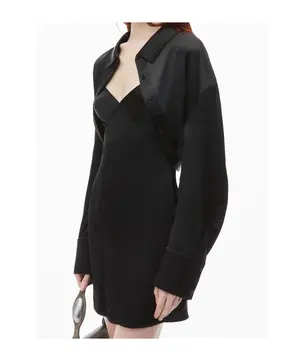 Alexander Wang Satin Slip Dress With Jacket