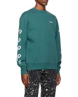 Off-White Chain Arrows Print Crew Neck Sweatshirt