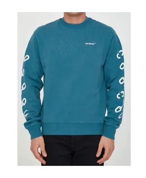 Off-White Chain Arrows Print Crew Neck Sweatshirt