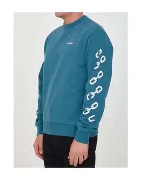 Off-White Chain Arrows Print Crew Neck Sweatshirt