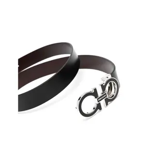 FERRAGAMO Gancini Reversible Belt - Black