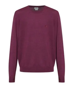 Etro Logo Embroidered Knitted Jumper - Red
