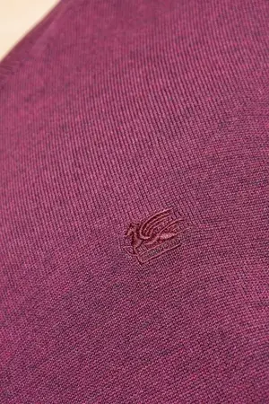 Etro Logo Embroidered Knitted Jumper - Red