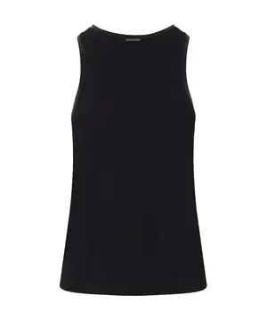 Brunello Cucinelli Embellished Round Neck Tank Top - Black