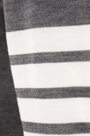 Thom Browne Four-bar Stripe Detail Short Sleeve Polo - Medium Gray