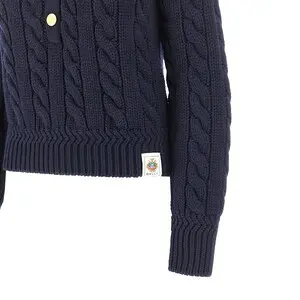 Bally Logo Patch Cable Knit Buttoned Jumper - No