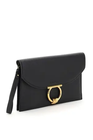 FERRAGAMO Gancini Logo Clutch