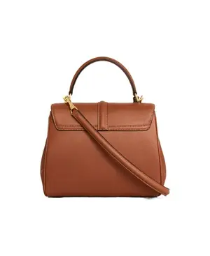 Celine Small 16 Bag In Natural Calfskin - Brown