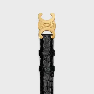 Celine Medium Triomphe Belt In Alligator