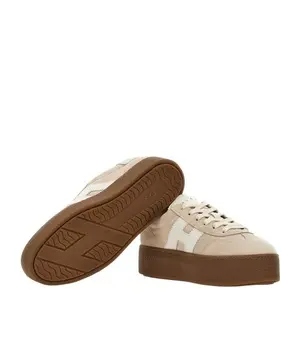 Hogan Side H Patch Platform Sneakers - Ivory