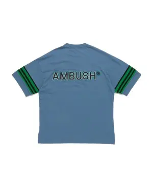 AMBUSH Logo Stripe Detailed Crewneck T-shirt