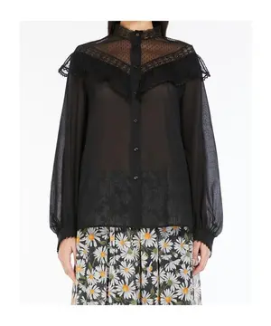 Max Mara Lace Button-up Top