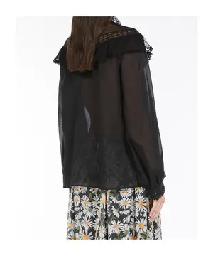 Max Mara Lace Button-up Top
