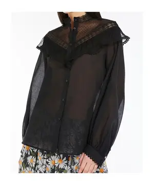 Max Mara Lace Button-up Top